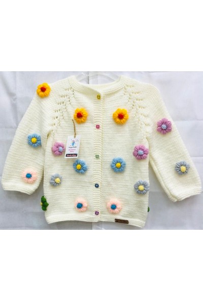 Gümüş Düğme My Style Papatyalı Bebek Hırkası Gümüş Düğme My Style Papatyalı Bebek Hırkası