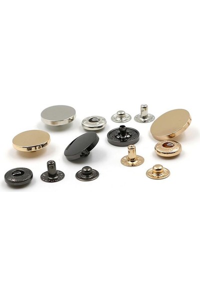 Koza Fermuar 15MM Mont Çıtçıt Zamak Kapaklı Nikel Koza Fermuar 15MM Mont Çıtçıt Zamak Kapaklı Nikel