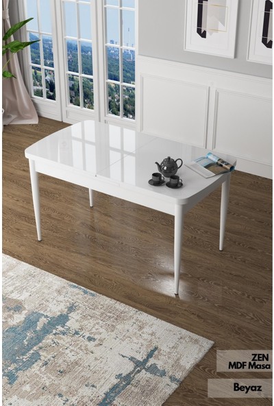 Canisa Concept Canisa Zen Serisi Mdf Açılabilir Mutfak Masası, Yemek Masası
