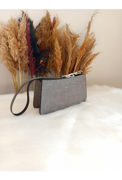 Elos Collections Gri Kadın El ve Omuz Baget Çanta