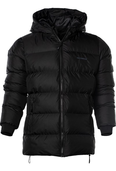 New Balance Erkek Siyah Kapüşonlu Mont MPJ3122-BK New Balance Erkek Siyah Kapüşonlu Mont MPJ3122-BK