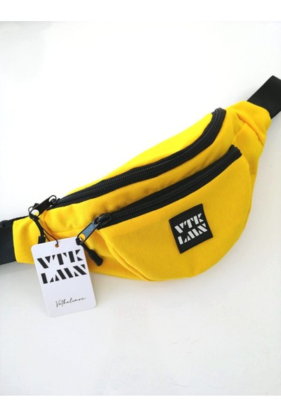Vatkalimon Düz Sarı Omuz ve Bel Çantası