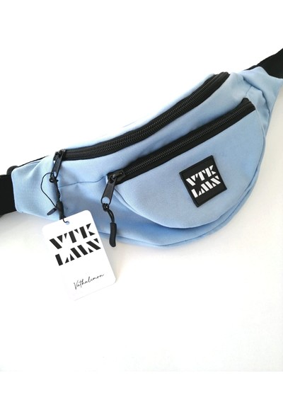 Vatkalimon Düz Mavi Omuz ve Bel Çantası