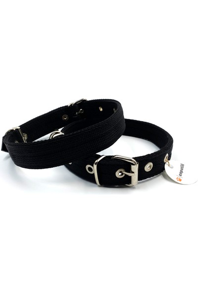 Enpatili Köpek Tasması Büyük Orta Irk Köpek Boyun Tasması Siyah