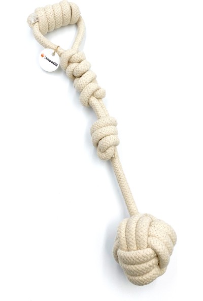 Enpatili Köpek Diş Ipi Halat Isırma Çekme Oyuncağı Büyük