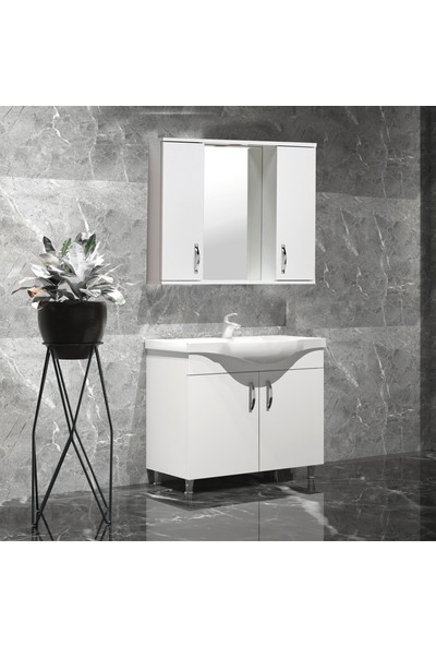 Alfa Banyo Alfa Nehir Klasik 80 cm Mdf Banyo Takımı