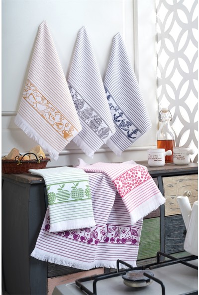 Viaden Line 40 x 60 cm. Mutfak Havlusu 6'lı Paket