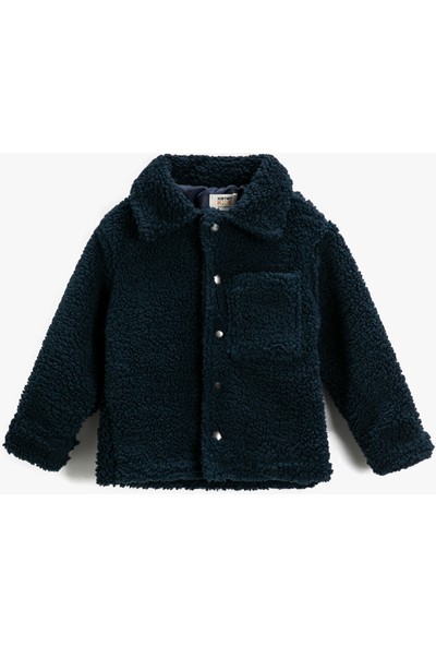 Koton Peluş Kaban Gömlek Yaka Cepli