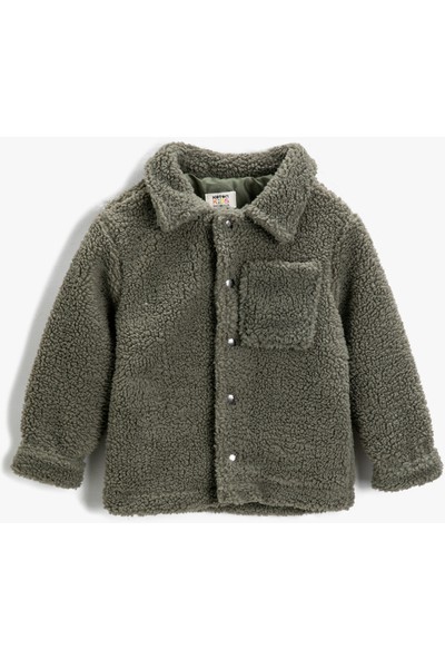 Koton Peluş Kaban Gömlek Yaka Cepli