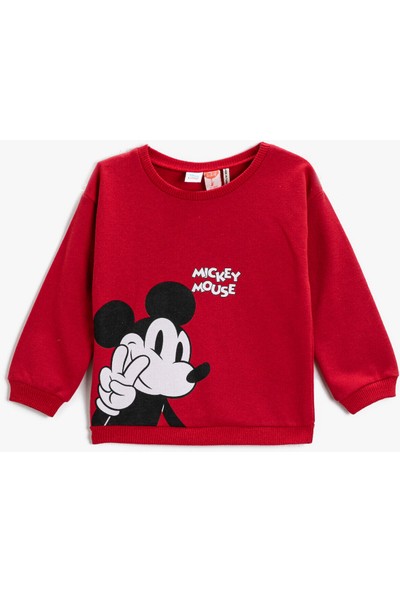 Koton Mickey Mouse Baskılı Sweatshirt Lisanslı