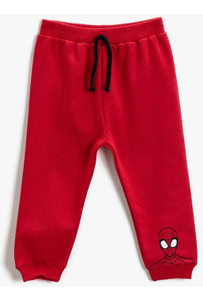 Koton Erkek Bebek Spider Man Baskılı Belden Bağlamalı Jogger Eşofman Altı Lisanslı