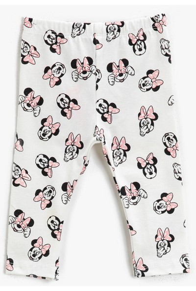 Koton Kız Bebek Minnie Mouse Baskılı Tayt Lisanslı Pamuklu