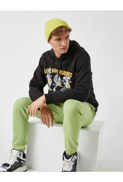 Koton Looney Tunes Kapşonlu Sweatshirt Lisanslı Baskılı