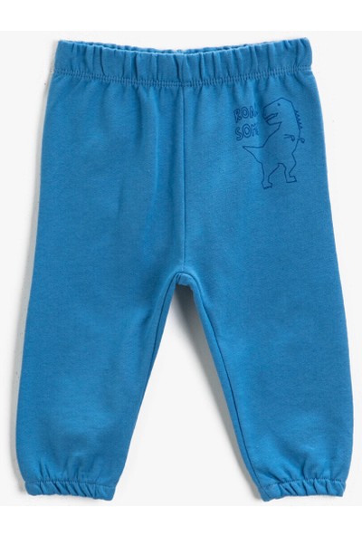 Koton Erkek Bebek Beli Lastikli Jogger Eşofman Altı Pamuklu