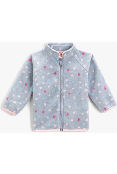 Koton Puantiyeli Fermuarlı Uzun Kollu Sweatshirt