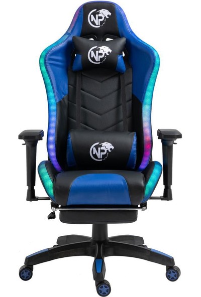 Npo GC3001BB Masaj Yastıklı, Rgb LED Işıklı, 4d Kolçaklı, Ayak Destekli Profesyonel Oyuncu Koltuğu Npo GC3001BB Masaj Yastıklı, Rgb LED Işıklı, 4d Kolçaklı, Ayak Destekli Profesyonel Oyuncu Koltuğu