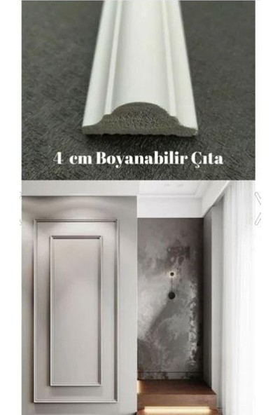 Renkli Duvarlar Dekoratif Boyanabilir Duvar Çıtası 4 cm x 240CM 4 Adet