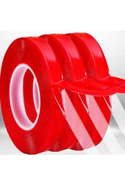 Stein 9 mm x 5 Mt. Süper Güçlü Şeffaf Akrilik Çift Taraflı Bant Stein 9 mm x 5 Mt. Süper Güçlü Şeffaf Akrilik Çift Taraflı Bant