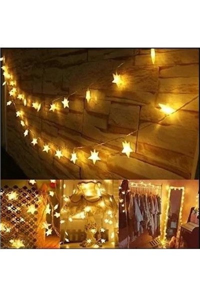Gün Işığı Yıldız Yılbaşı Ledi 5 mt 20 Adet Yıldız LED Gün Işığı Yıldız Yılbaşı Ledi 5 mt 20 Adet Yıldız LED