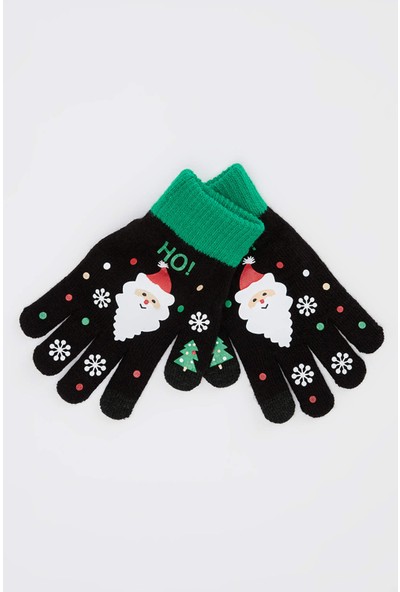 DeFacto Erkek Çocuk Yılbaşı Temalı Noel Baba Figürlü Triko Eldiven V1942A621WN DeFacto Erkek Çocuk Yılbaşı Temalı Noel Baba Figürlü Triko Eldiven V1942A621WN