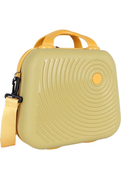 Bagacar Kırılmaz Makyaj Çantası El Valizi Çantası Samso Sarı