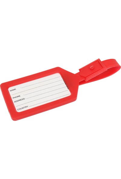 Bagacar Kırmızı Valiz Isimliği Uçak Bagaj Etiketi