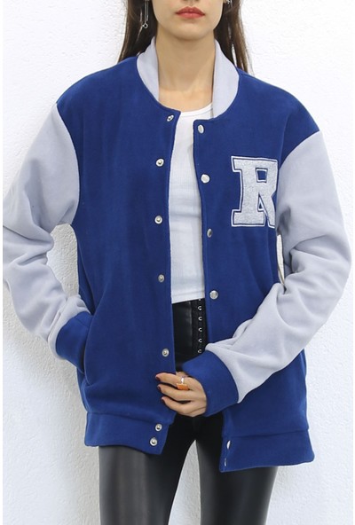 Bkmc Kolej Yaka Polar Ceket Mavi