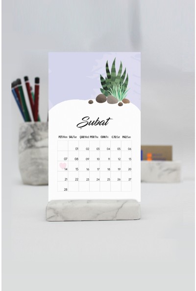 Hediyeburda 2022 Kaktüsler Masaüstü Takvim