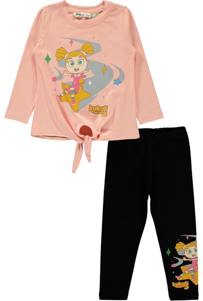 Kukuli Kız Çocuk Takım 2-5 Yaş Pudra