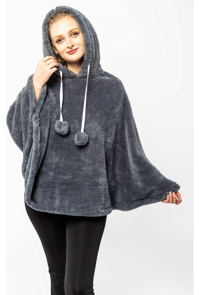 Zewkli Peluş Panço Rahat Standart Kalıp Dış Giyim Sıcak Kadın Panço Sabahlık Müslin Peluş Kıyafet Zewkli Peluş Panço Rahat Standart Kalıp Dış Giyim Sıcak Kadın Panço Sabahlık Müslin Peluş Kıyafet