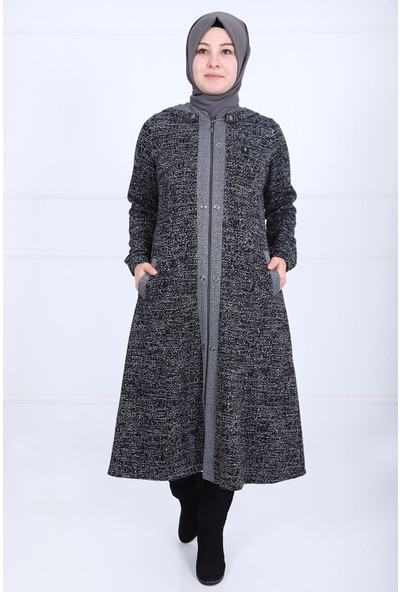 Kombinal Kadın Siyah Kuş Gözü Detaylı Tesettür Büyük Beden KAP-1366 Kombinal Kadın Siyah Kuş Gözü Detaylı Tesettür Büyük Beden KAP-1366