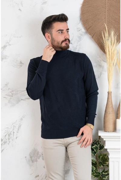 Nehir By Faruk Ülker Boğazlı Desenli Regular Fit Erkek Triko Kazak Nehir By Faruk Ülker Boğazlı Desenli Regular Fit Erkek Triko Kazak