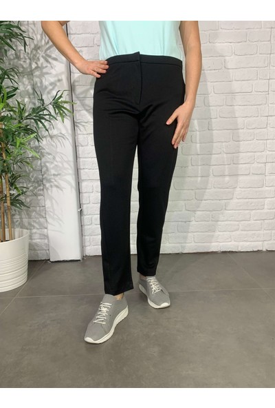 Roxxlen Kadın Siyah Büyük Beden Pantolon - 4974