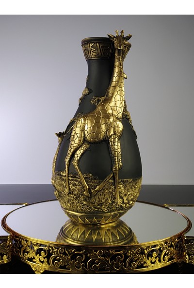 Vip Sanat Zürafa Figürlü Safari Vazo