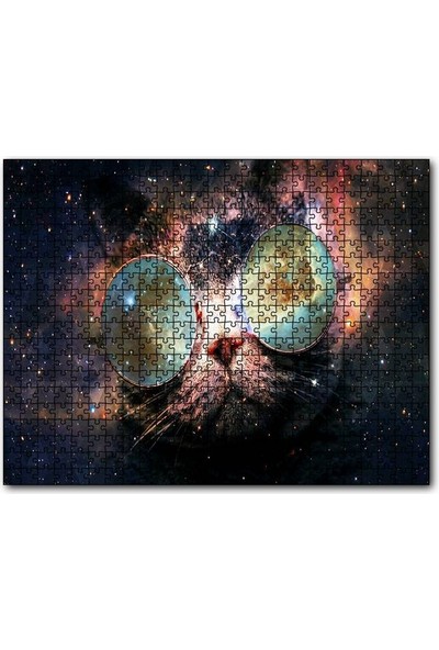 Caka Tablo Cakapuzzle Güneş Gözlüklü Kedi ve Galaksiler 255 Parça Puzzle Yapboz Mdf (Ahşap) Caka Tablo Cakapuzzle Güneş Gözlüklü Kedi ve Galaksiler 255 Parça Puzzle Yapboz Mdf (Ahşap)