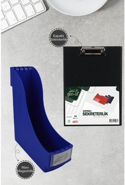 Gen-Of Magazinlik Mavi + Sekreterlik Ofis Seti - 1