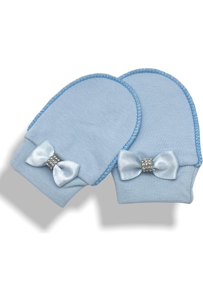 Akyüz Bebe Taşlı Penye Yenidoğan Bebek Eldiveni