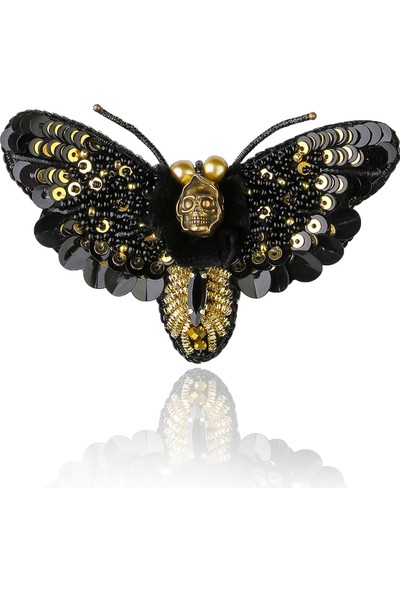 Unica Brooche Kelebek Broş Siyah Renk Unica Brooche Kelebek Broş Siyah Renk