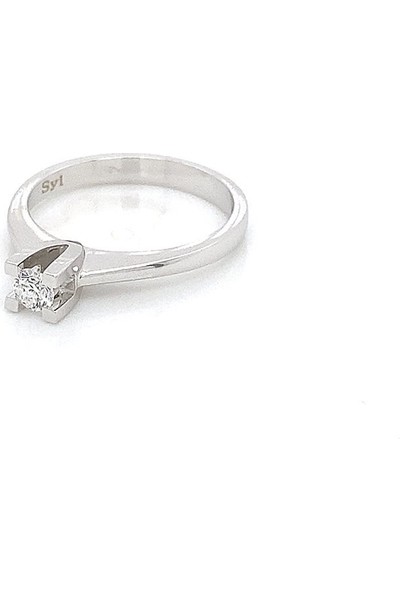 Zümrüt Sarraf 0.19 Karat 18 Ayar Pırlanta Tektaş Bayan Yüzük