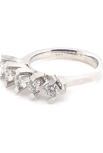 Zümrüt Sarraf 0.69 Karat 14 Ayar Pırlanta Beştaş Bayan Yüzük