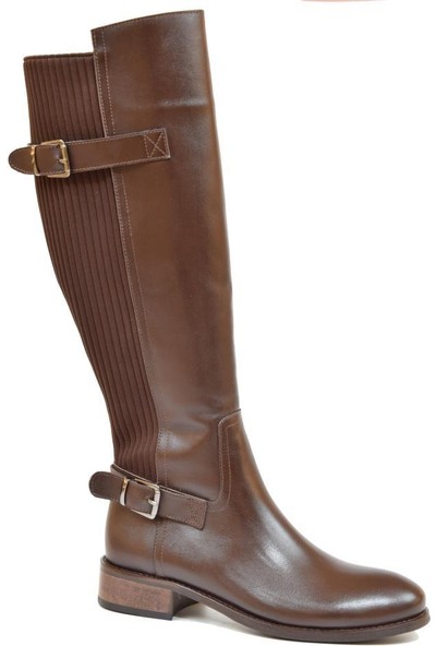 Kuum K2203 Kahve Cilt Kadın Çizme