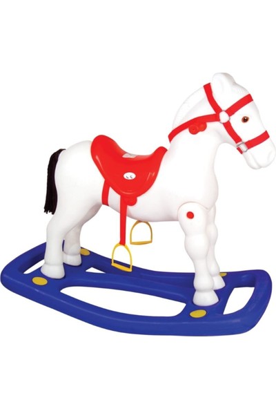 Enhoş Müzikli Sallanan Büyük At Lacivert Müzikli