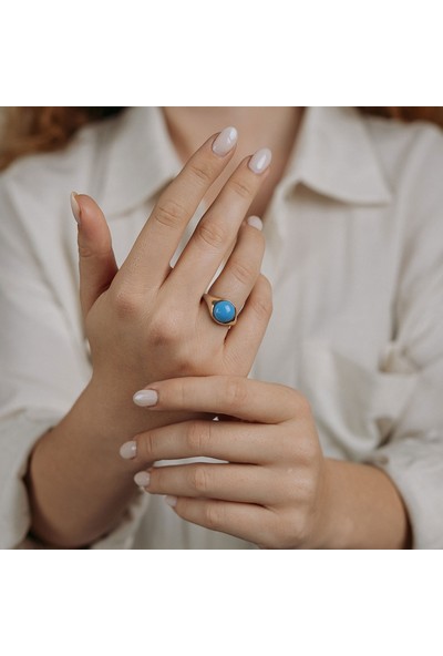 Siena 14 Ayar Büyük Taşlı Yüzük