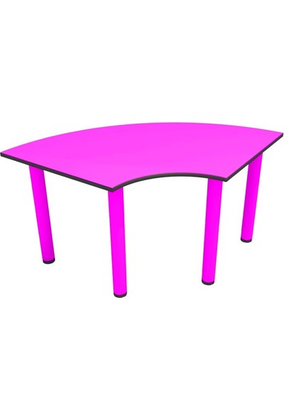 Woody Life Yarım U Çocuk Odası Anaokulu Kreş Masa 180X60CM (Metal Ayaklı)