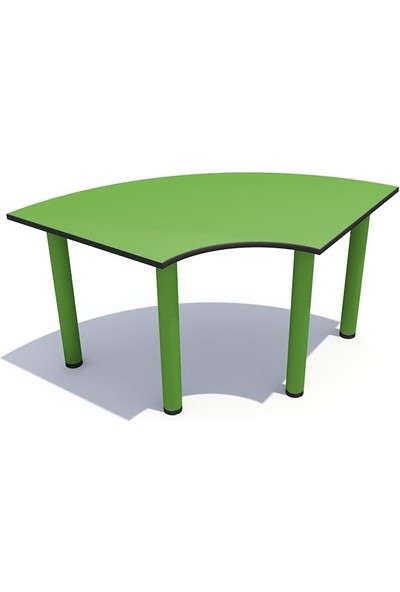 Woody Life Yarım U Masa 180X60CM (Metal Ayaklı)