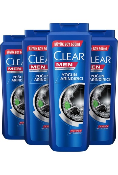 Clear Men Yoğun Arındırıcı Şampuan Kömür 600 ml X4 Adet