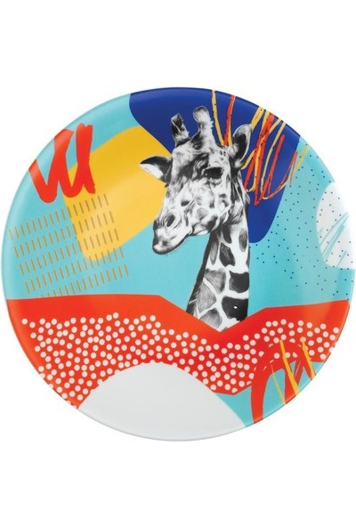 Kütahya Porselen Madagaskar Giraffe 21CM Pasta Tabağı Kütahya Porselen Madagaskar Giraffe 21CM Pasta Tabağı