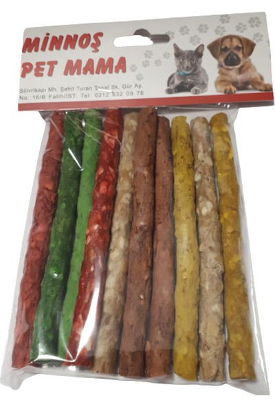Minnoşpetmama Karışık Renkli Kemik ( 10 Lu Paket)