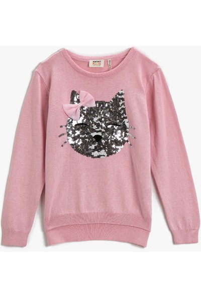 Koton Pullu Sweatshirt Pamuklu Bisiklet Yaka