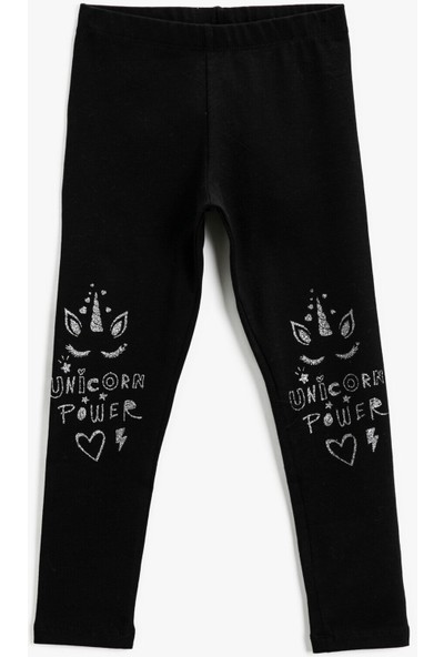 Koton Unicorn Baskılı Tayt